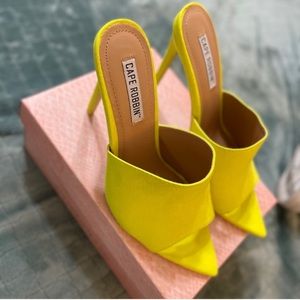 Cape Robbin | Shoes | New Cape Ribbon Neon Yellow Stiletto Heels | Poshmark